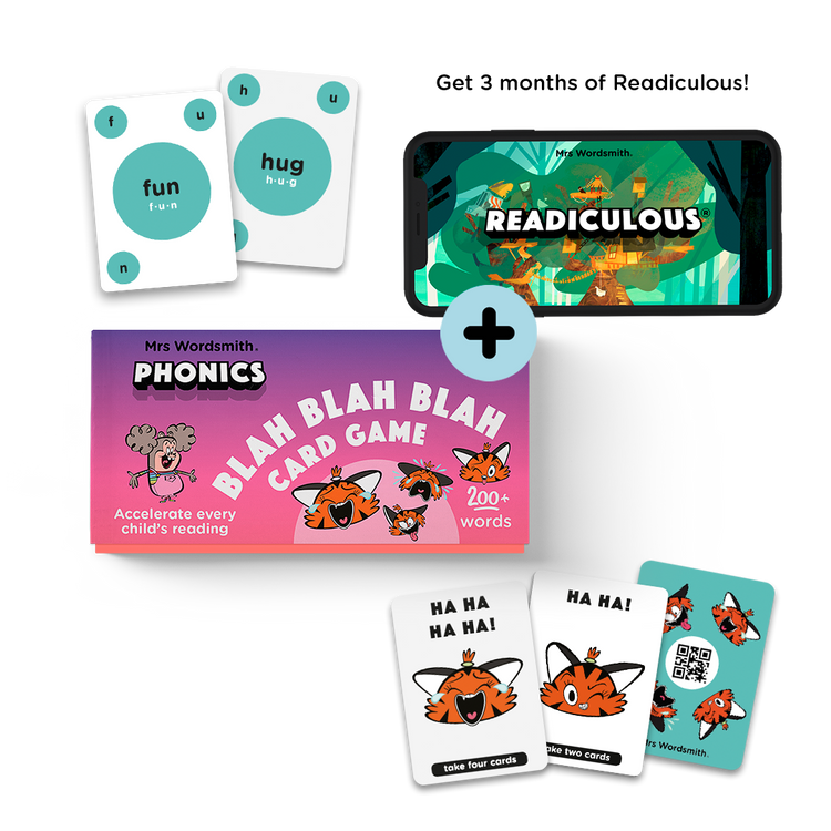 Blah Phonics Card Game: Fun Learning for Kids Aged 3+