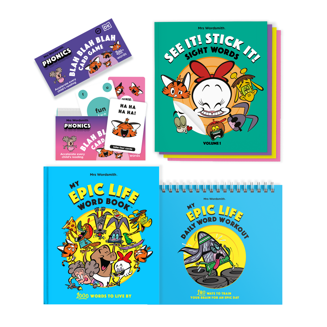 Books and games bundle for ages 4 -7 | Mrs Wordsmith