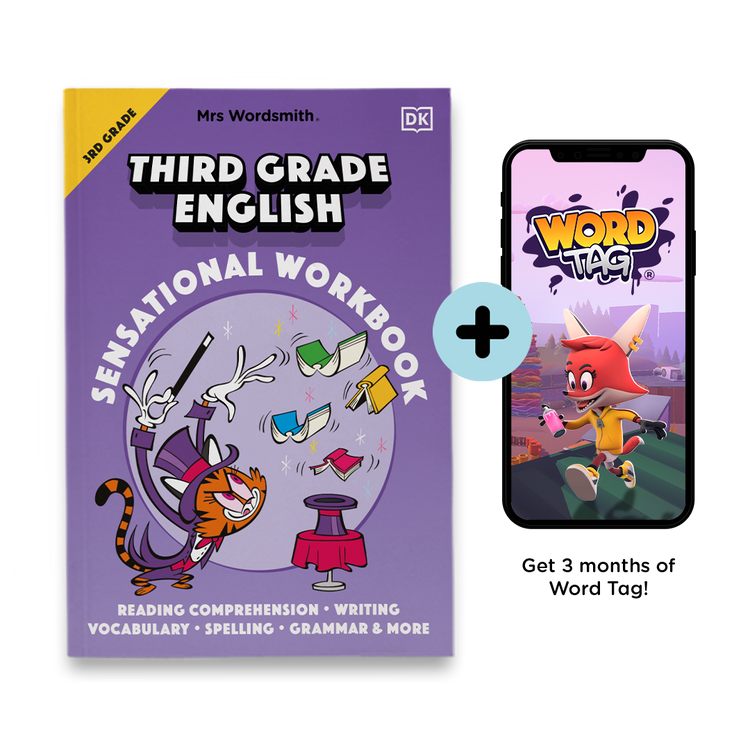 Third Grade English Sensational Workbook + 3 months free of Word Tag ...
