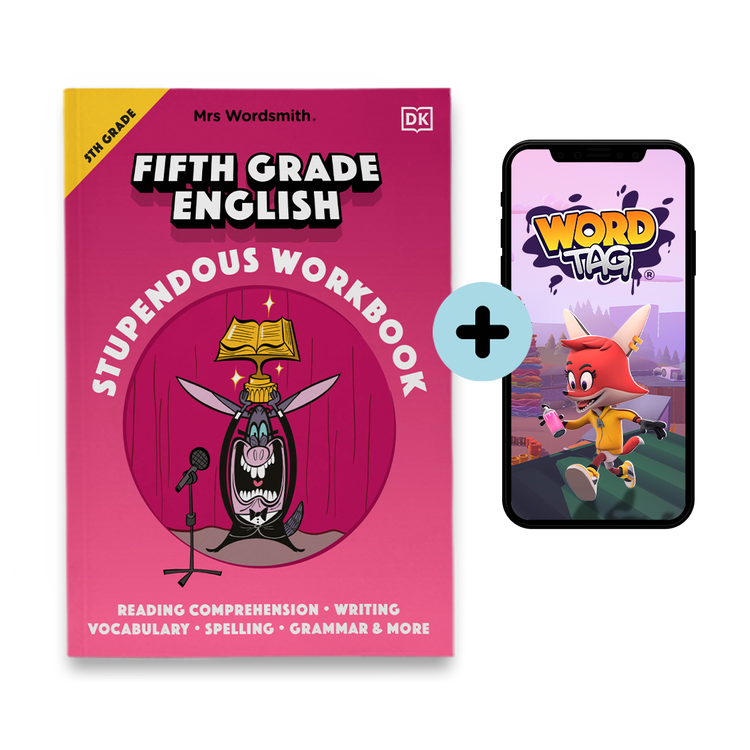 3 Months Free of Word Tag® with Fifth Grade English Workbook