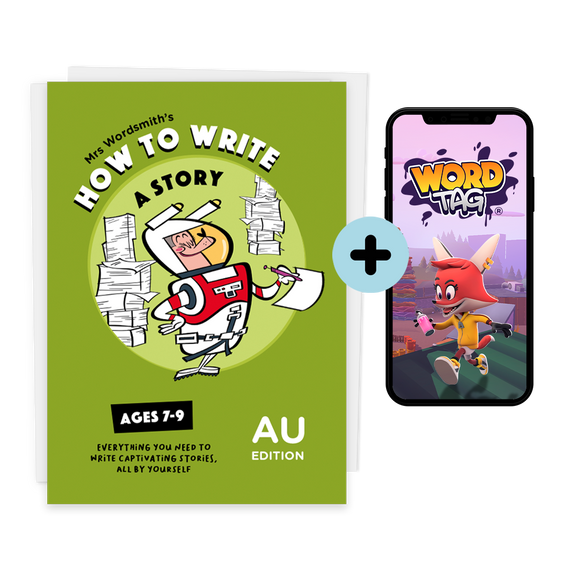 How to Write a Story Ages 7-9 + 3 months of Word Tag Video Game