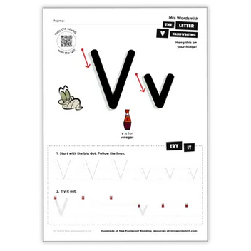 The letter V