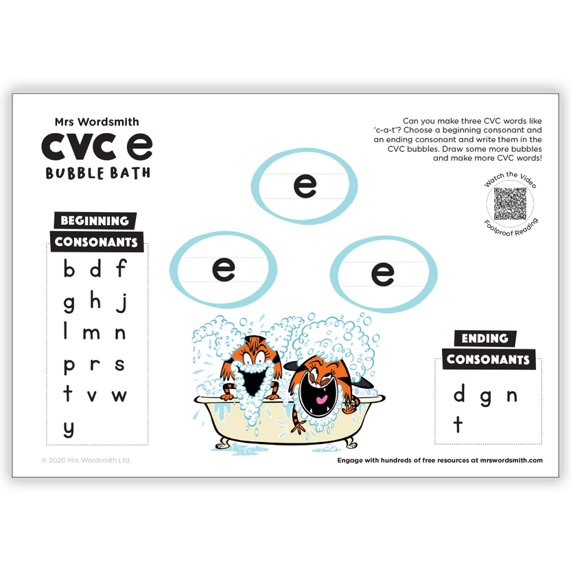 CVC words: e