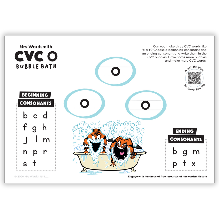 CVC words: o