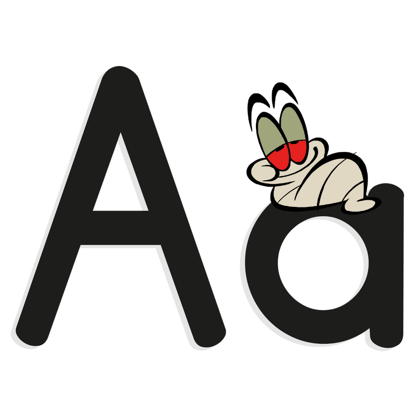 Lowercase and uppercase letters