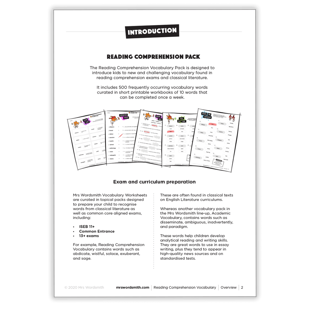Year 7 English Worksheets and Workbooks Age 11-12