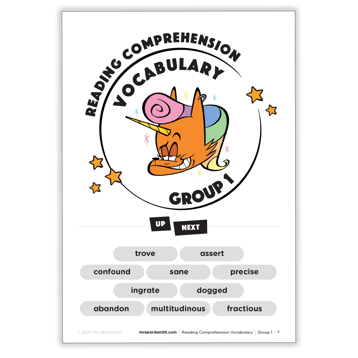 Reading Comprehension Vocabulary