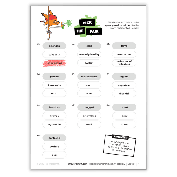 3 Months Free of Word Tag® Video Game with Vocabulary Set