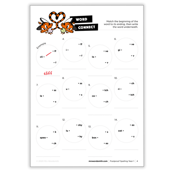 Spelling Mixed Practice Workbook for Grade 1 Students