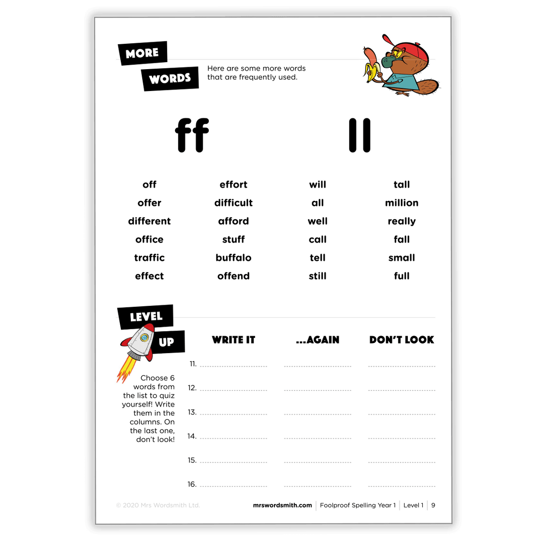 Spelling Targeted Practice Workbook for Grade 1 Students