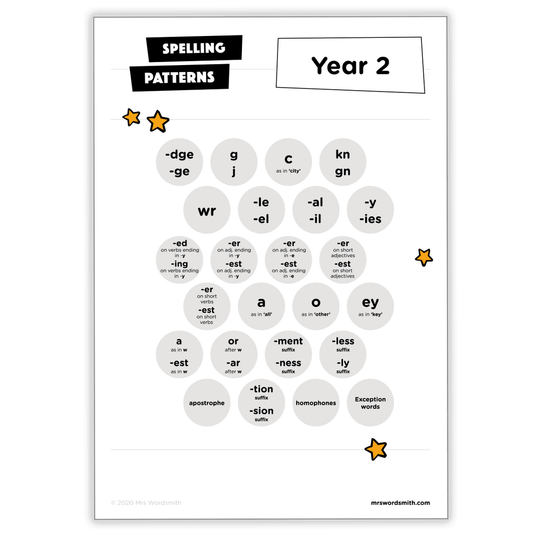 Spelling Mixed Papers Grade 2 Printed Worksheets - Mrs Wordsmith US