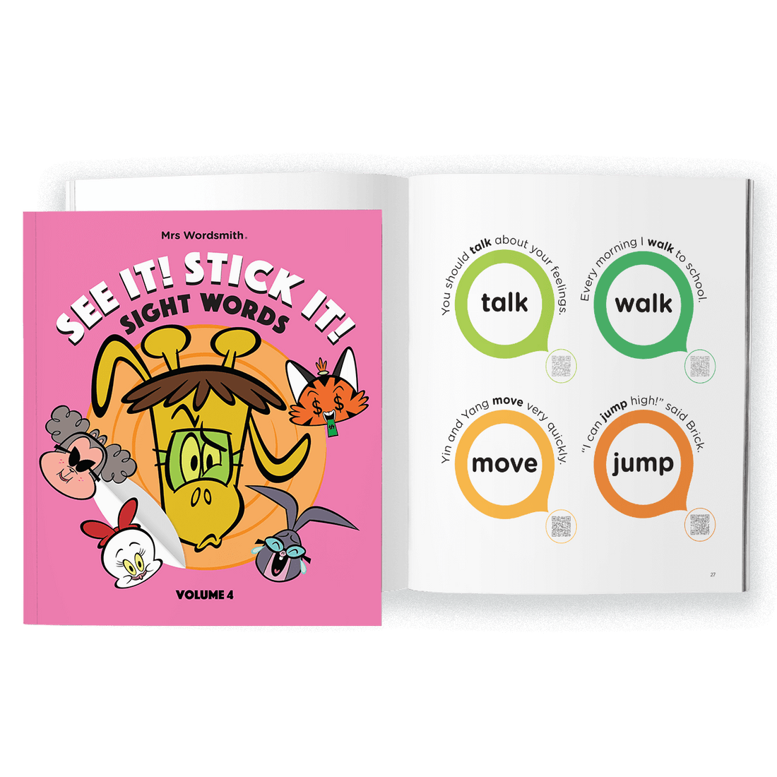 Sight words sticker books for ages 4 - 6 | Mrs Wordsmith